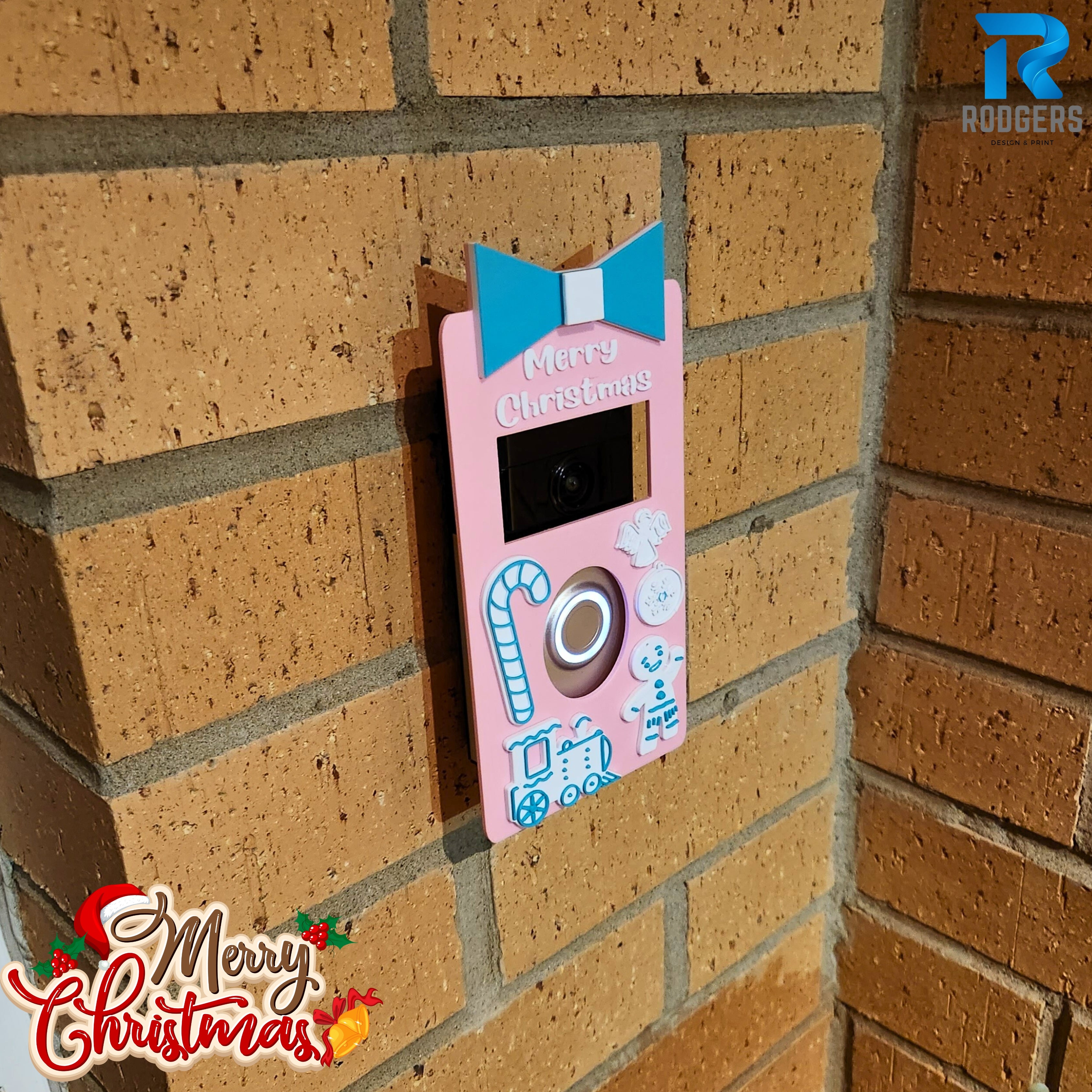 Pink Christmas Ring Doorbell Cover – Rodgers design & print